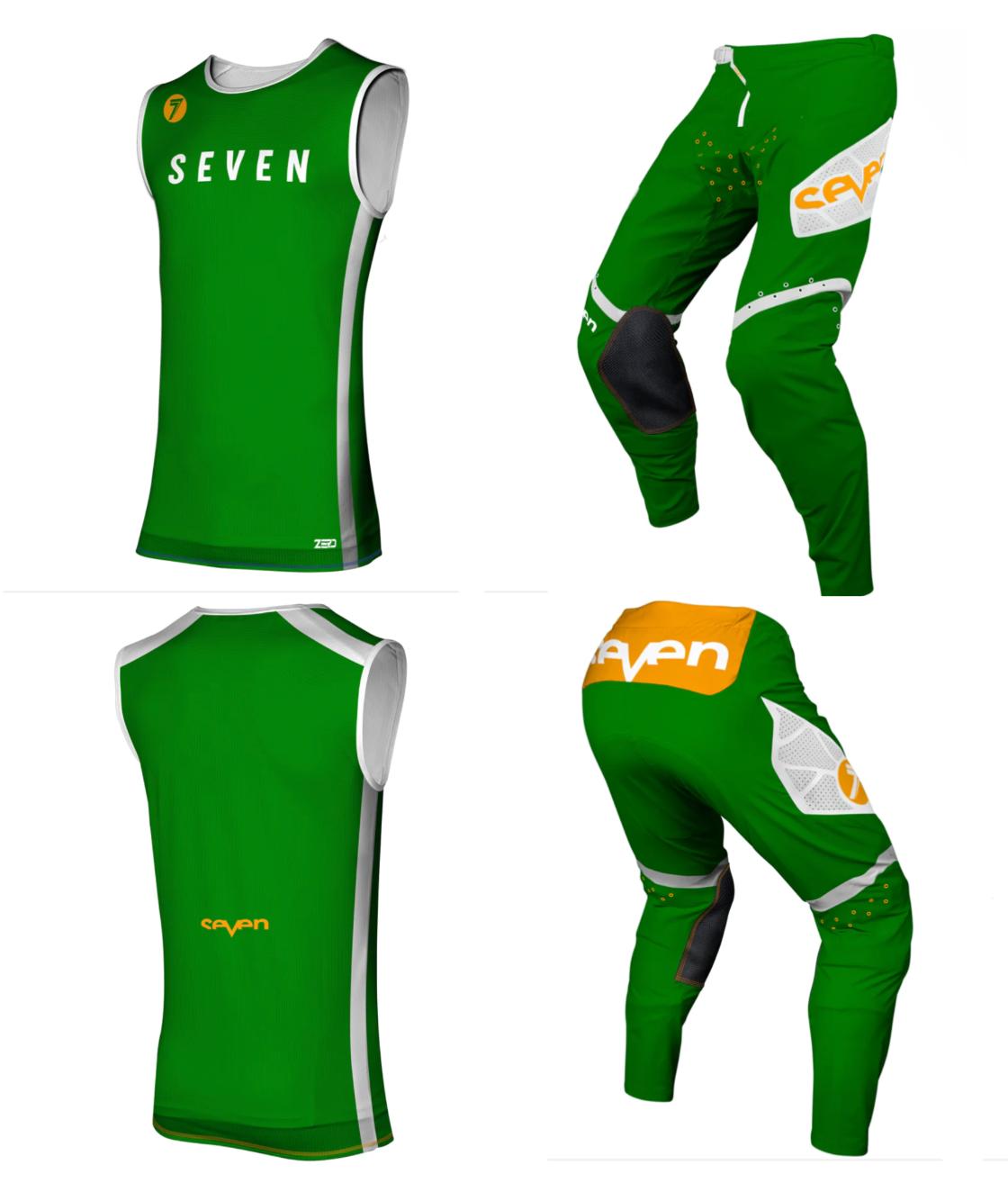Seven MX Zero Institution Motocross Kit (Emerald | Over-Jersey: M | Pa ...