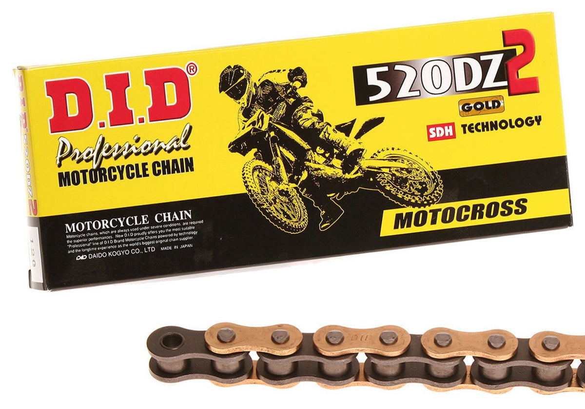DID Chain DZ2 Racing Gold and Black Chain (520 x 120) — Torbay ...